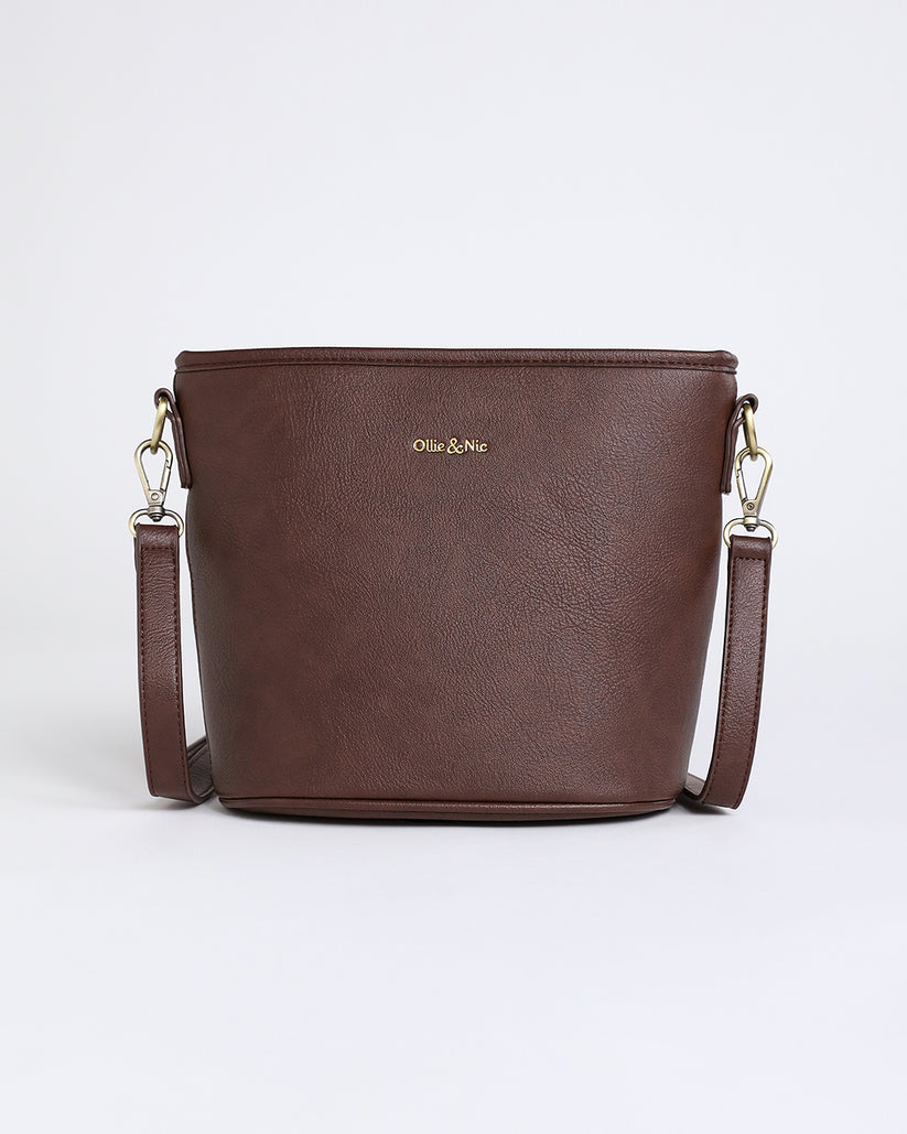 Bella Women's Mini Bucket Bag - Chocolate – Ollie & Nic